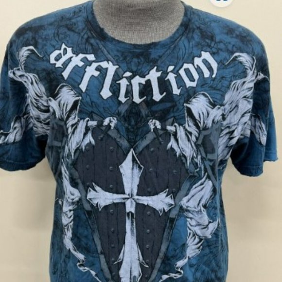 Affliction | Shirts | Vintage Affliction Short Sleeve Size L | Poshmark